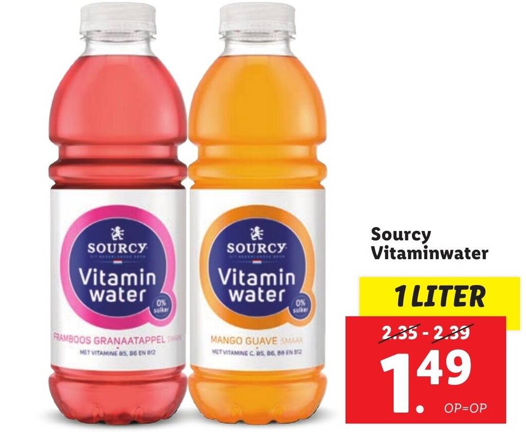 Sourcy vitaminwater 1 liter aanbieding bij Lidl