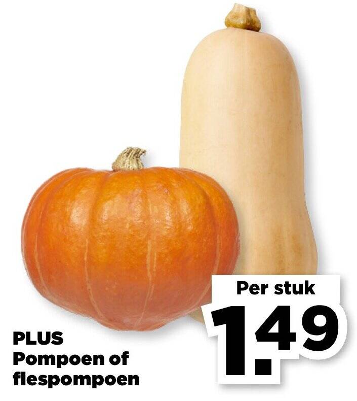 Plus Pompoen of flespompoen aanbieding bij PLUS