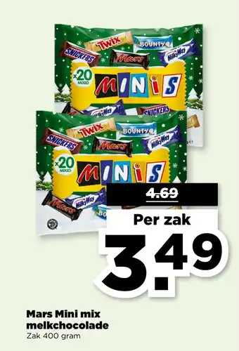 Mars Mini mix Melkchocolade 400 gram aanbieding bij PLUS