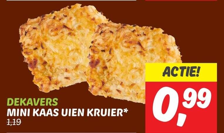 Mini Kaas Uien Kruier aanbieding bij Dekamarkt