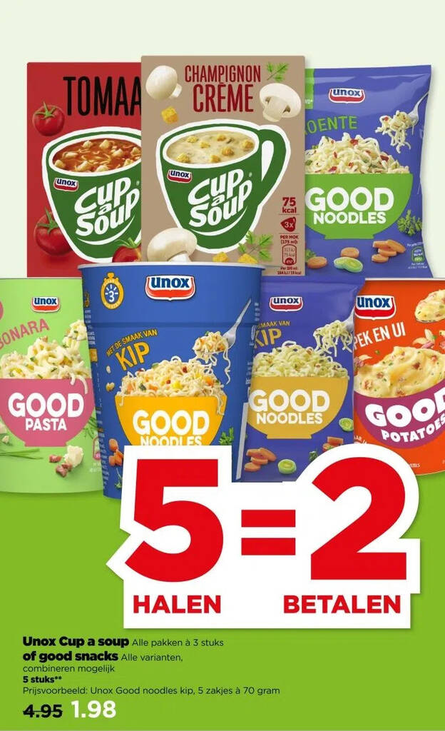 Unox Cup a soup Alle pakken à 3 stuks of good snacks Alle varianten ...