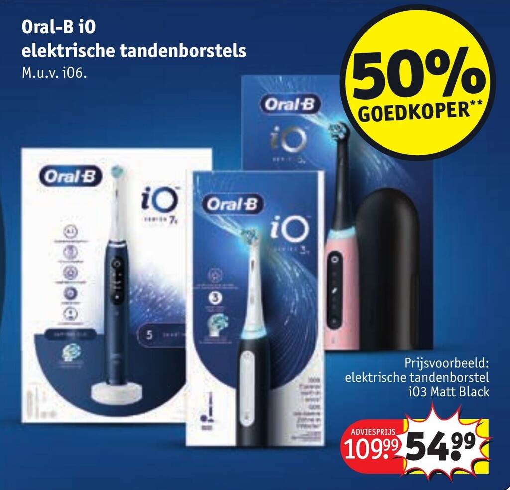 Oral-B iO elektrische tandenborstels aanbieding bij Kruidvat