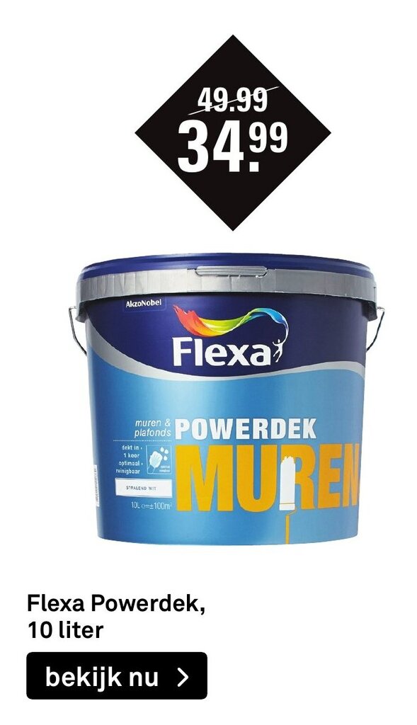 Flexa Powerdek, 10 liter aanbieding bij Karwei