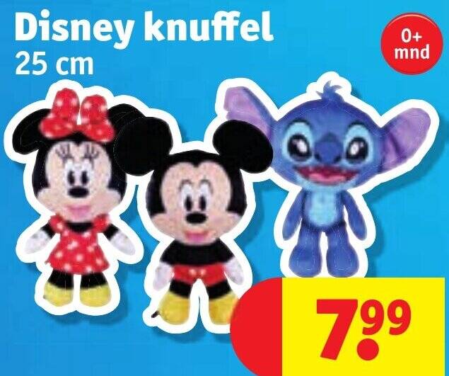 Disney knuffel 25 cm aanbieding bij Kruidvat