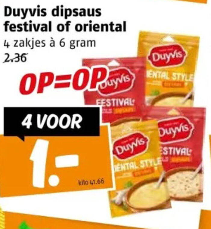 Duyvis dipsaus festival of oriental 6 gram aanbieding bij Poiesz