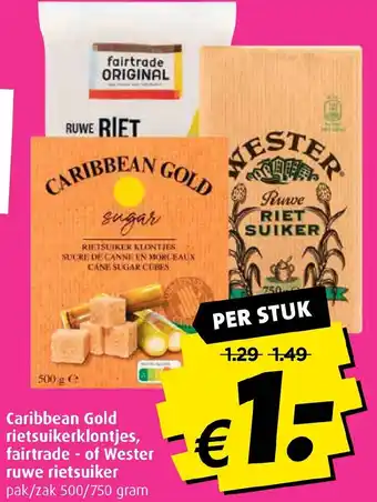 Caribbean Gold rietsuikerklontjes, fairtrade- of Wester ruwe rietsuiker ...