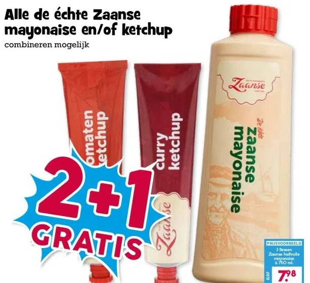 Alle de échte Zaanse mayonaise en/of ketchup aanbieding bij Boon`s Markt