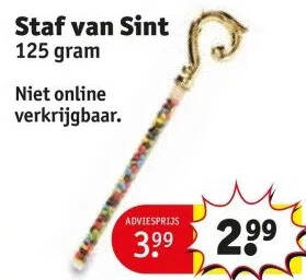 Staf van Sint 125 gram aanbieding bij Kruidvat