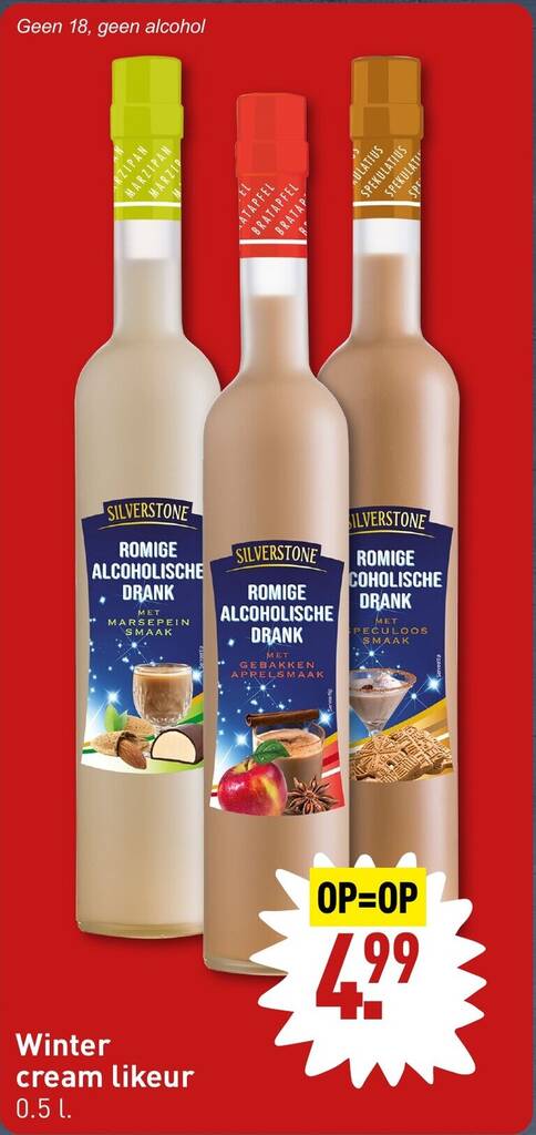 Winter cream likeur 0,5 L aanbieding bij ALDI