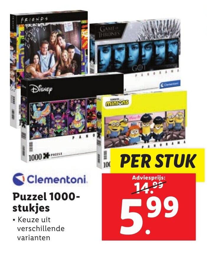 Puzzel 1000 stukjes aanbieding bij Lidl