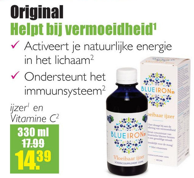 Blue Iron Vloeibaar IJzer Original aanbieding bij Gezond & Wel