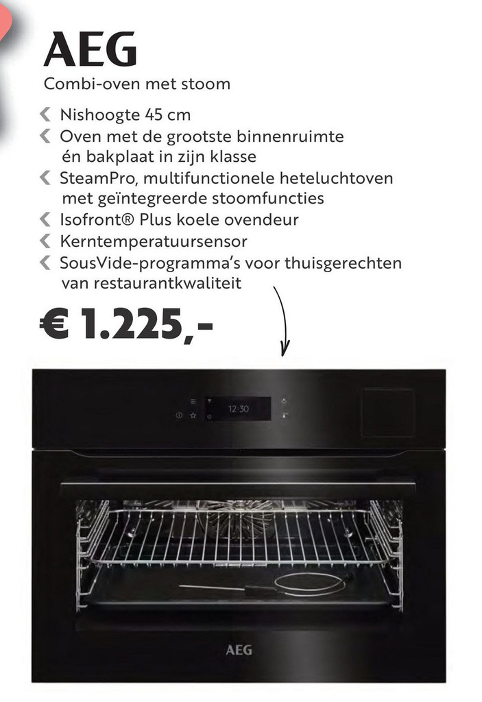 AEG Combi-oven met stoom aanbieding bij Superkeukens
