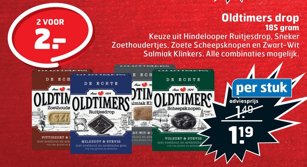 Oldtimers drop aanbieding bij Trekpleister