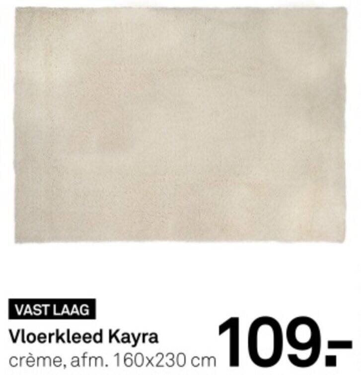 Vast laag vloerkleed kayra crème 160 x 230 cm aanbieding bij Karwei