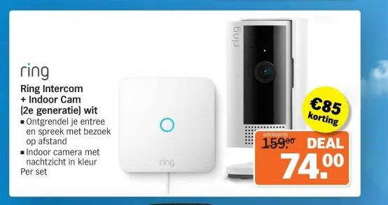 ring Ring Intercom + Indoor Cam (2e generatie) wit aanbieding bij Albert Heijn