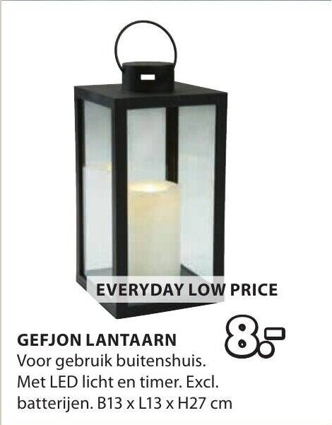 Gefjon lantaarn 27 cm aanbieding bij Jysk