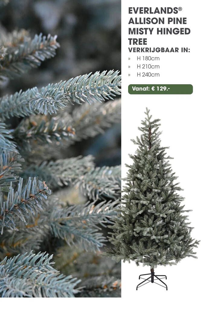 EVERLANDSⓇ ALLISON PINE MISTY HINGED TREE aanbieding bij Coppelmans