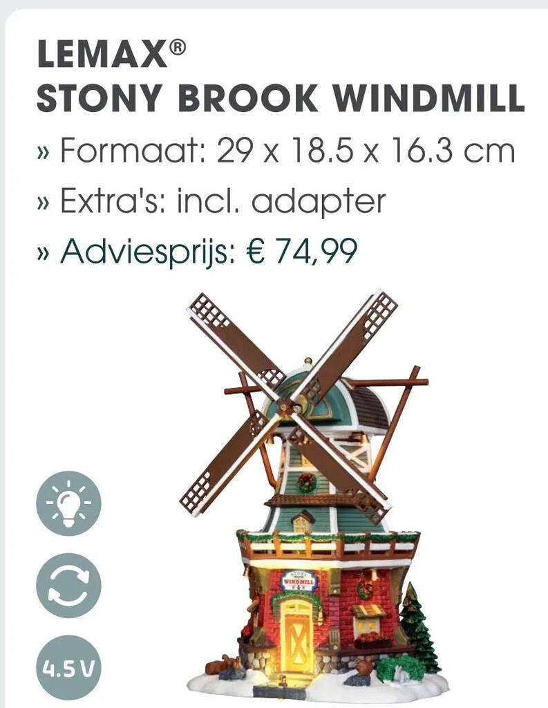LEMAX® STONY BROOK WINDMILL aanbieding bij Coppelmans