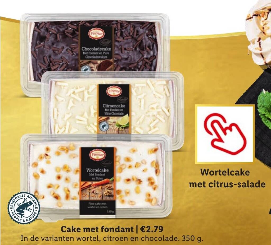 Cake met fondant 350 g aanbieding bij Lidl