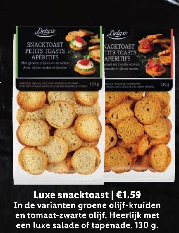 Luxe snacktoast 130 g aanbieding bij Lidl