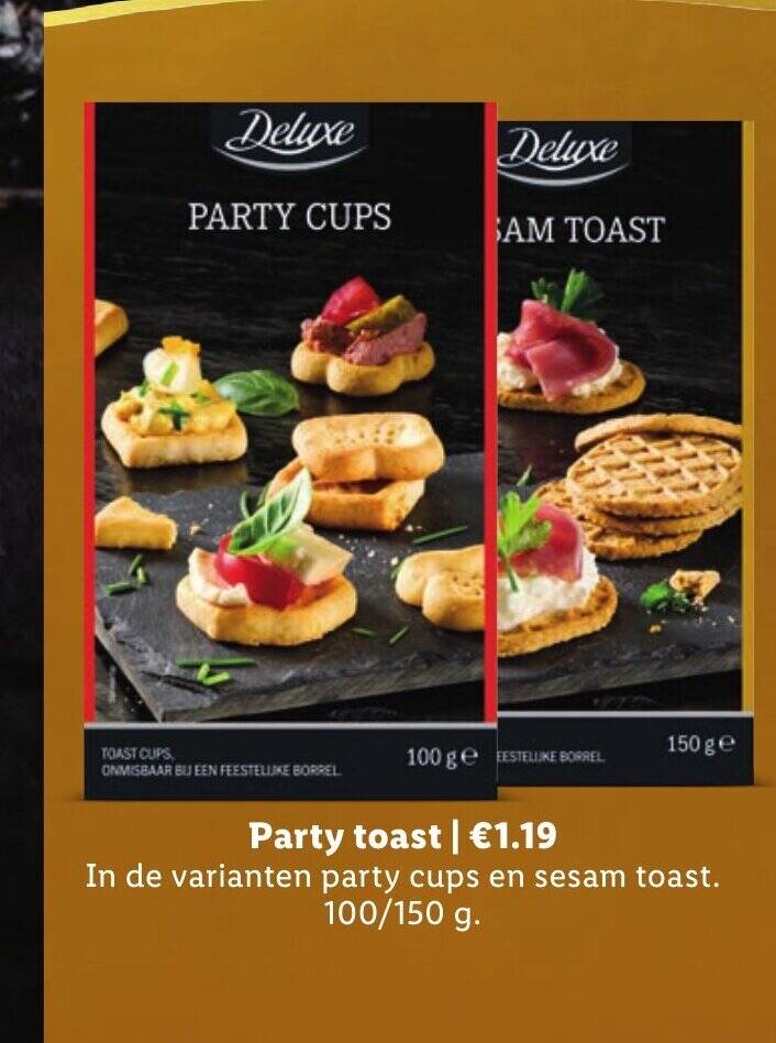 Party toast 100 - 150 g aanbieding bij Lidl