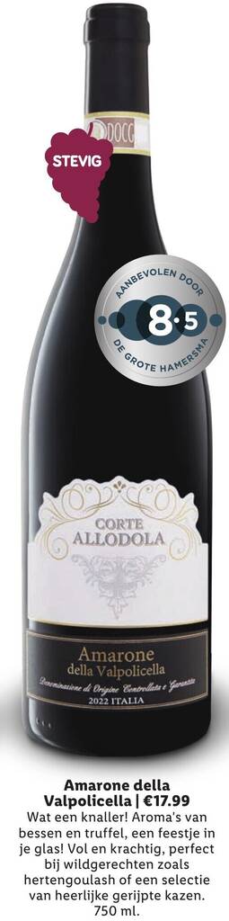 Amarone della valpolicella 750 ml aanbieding bij Lidl