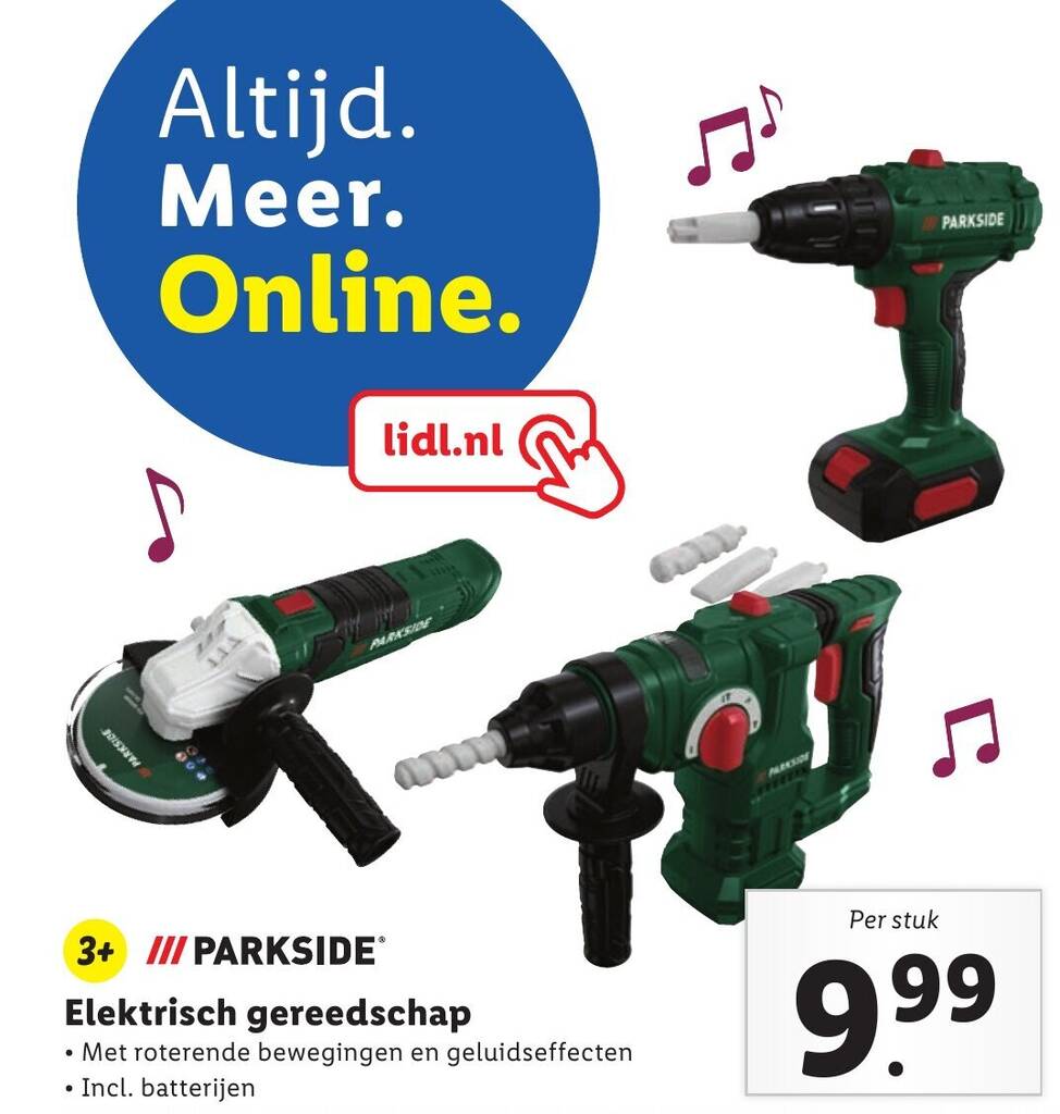 Parkside elektrisch gereedschap 1 stuk aanbieding bij Lidl