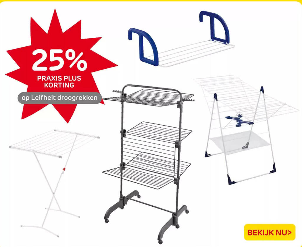 Leifheit droogrekken aanbieding bij Praxis