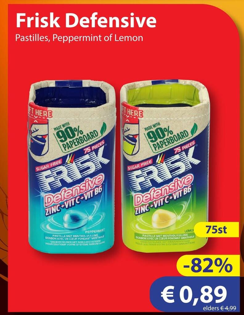 Frisk Defensive 75 st aanbieding bij Die Grenze