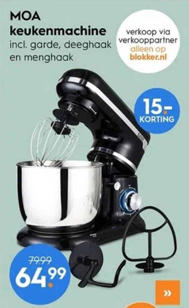 Moa keukenmachine aanbieding bij Blokker