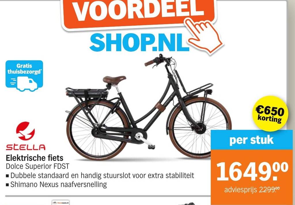 Stella elektrische fiets aanbieding bij Albert Heijn