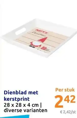 Dienblad met kerstprint aanbieding bij Action