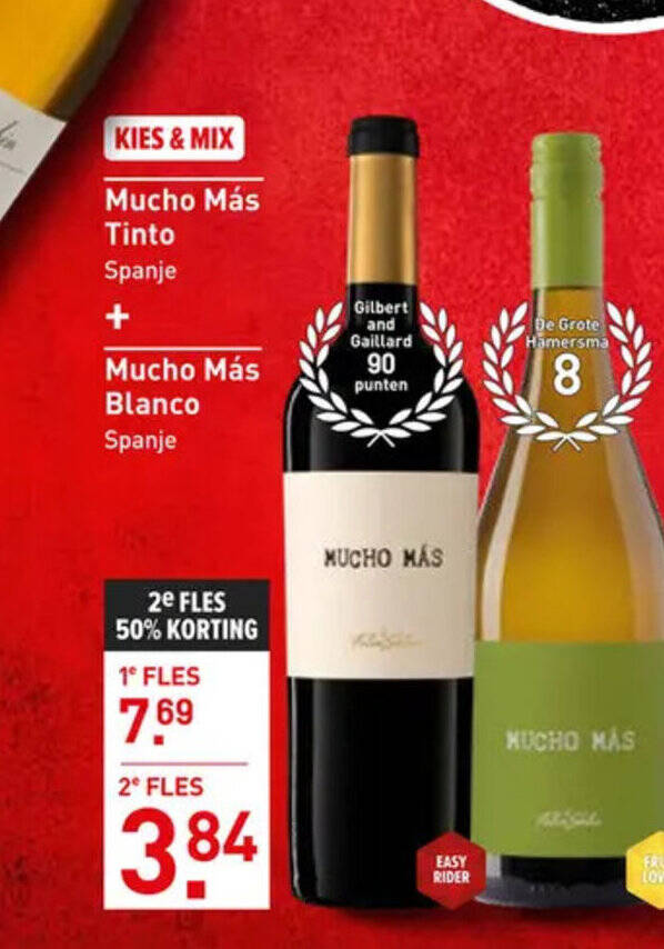 Mucho más tinto + mucho más blanco aanbieding bij Gall & Gall