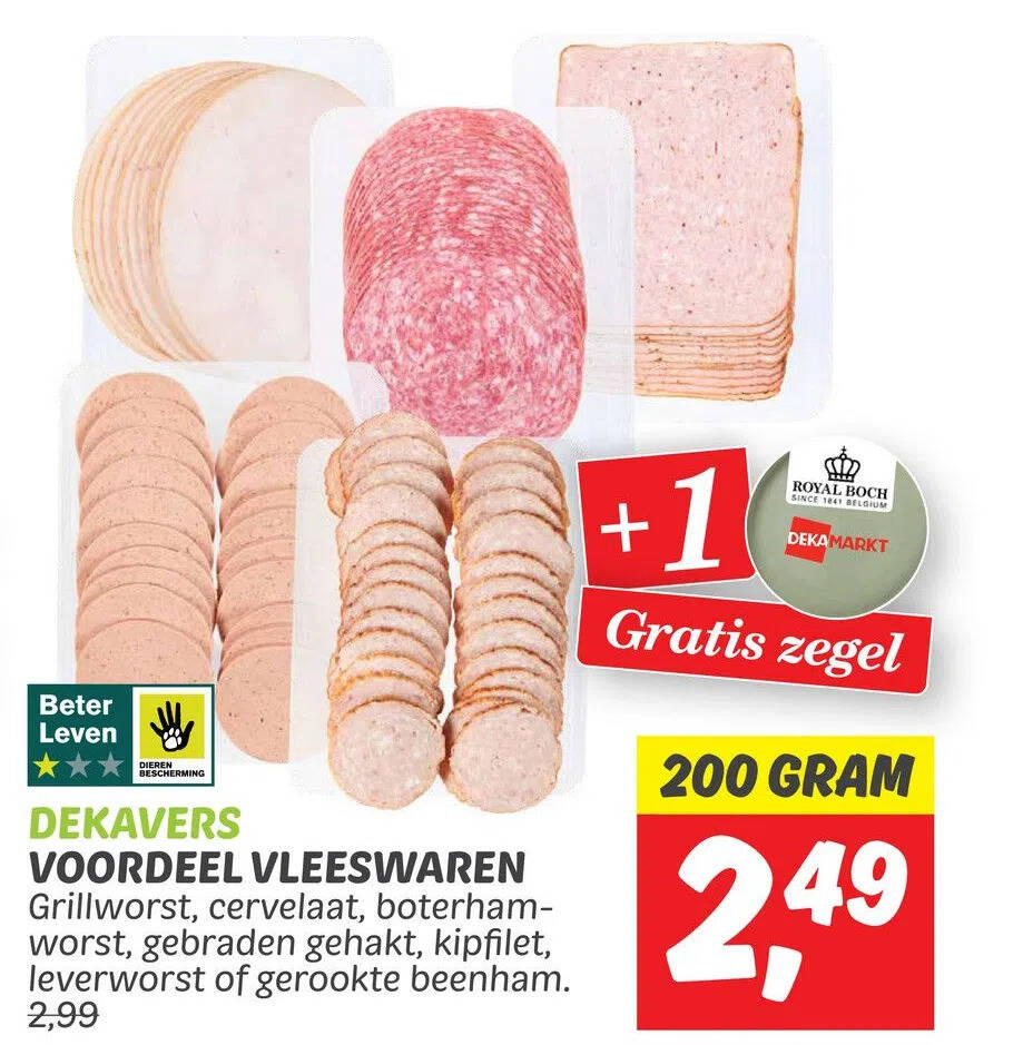DEKAVERS VOORDEEL VLEESWAREN aanbieding bij Dekamarkt