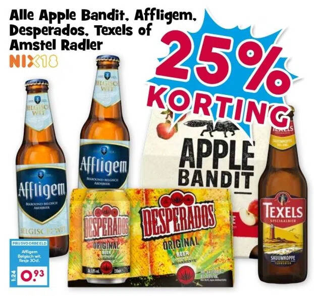 Alle Apple Bandit, Affligem, Desperados, Texels of Amstel Radler ...