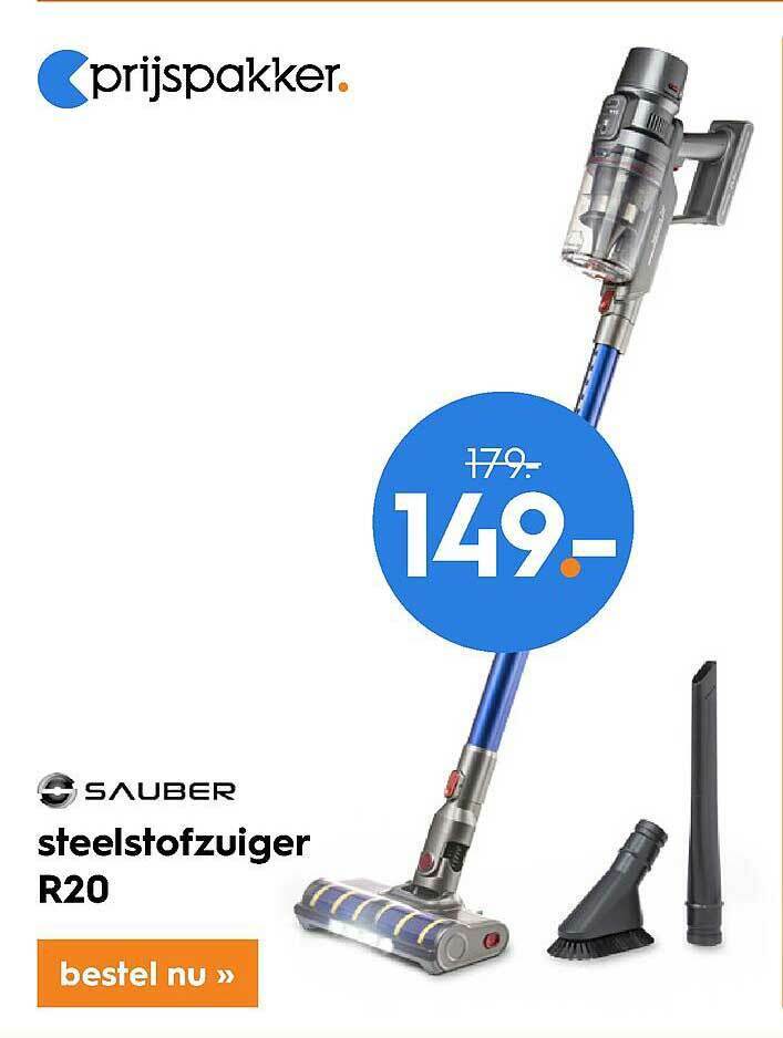 Sauber Steelstofzuiger R20 aanbieding bij Blokker