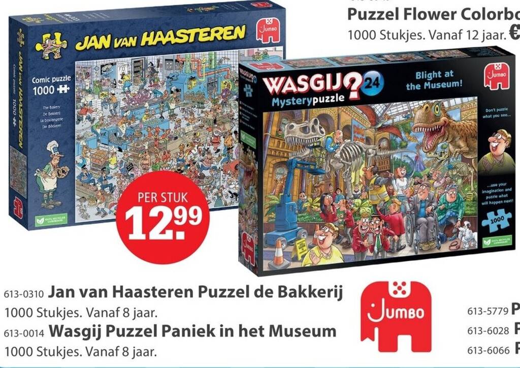 Jan van Haasteren Puzzel de Bakkerij, Wasgij Puzzel Paniek in het Museum aanbieding bij Toys2Play