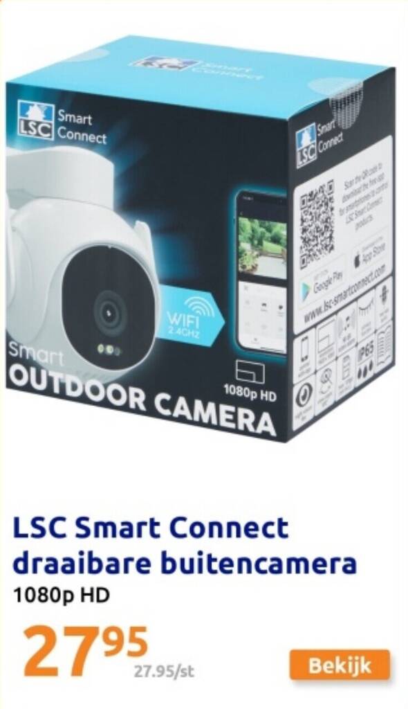 LSC Smart Connect draaibare buitencamera aanbieding bij Action