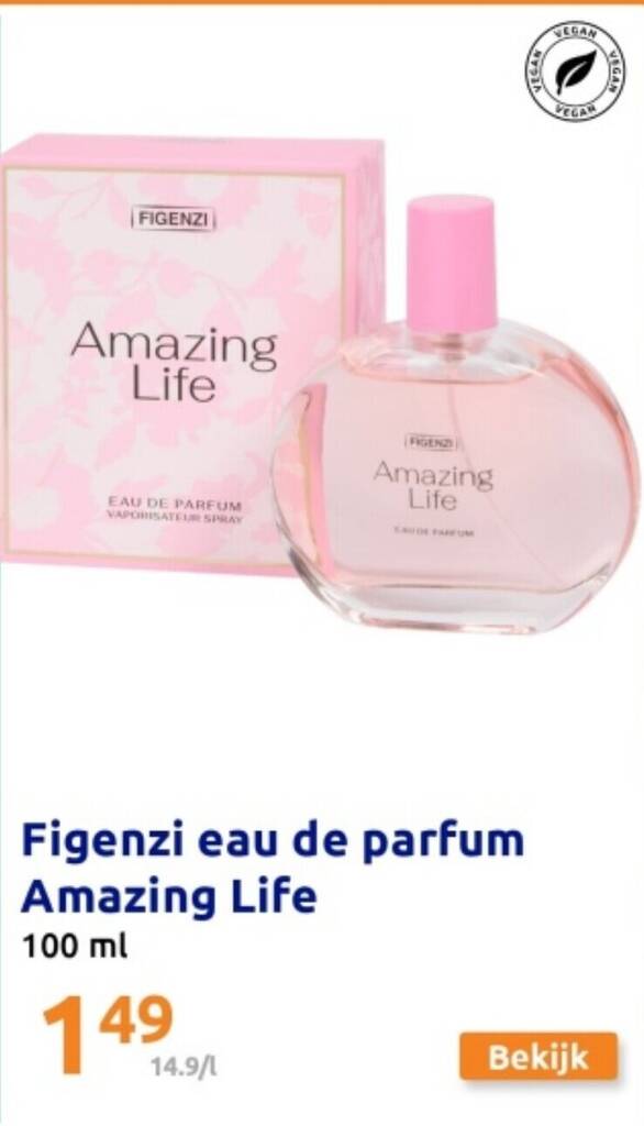 Figenzi eau de parfum Amazing Life 100 ml aanbieding bij Action Geldig ...