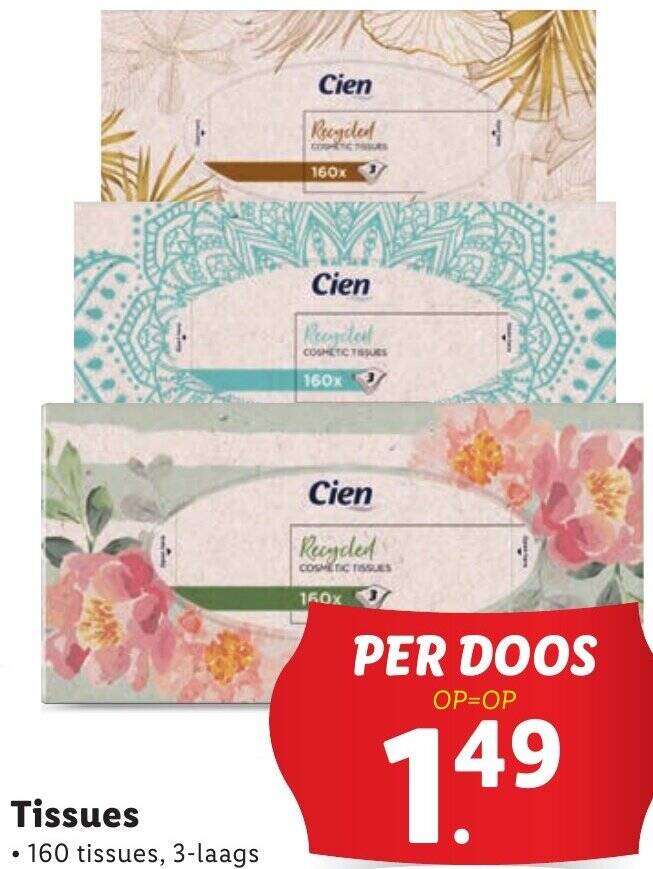 Tissues aanbieding bij Lidl