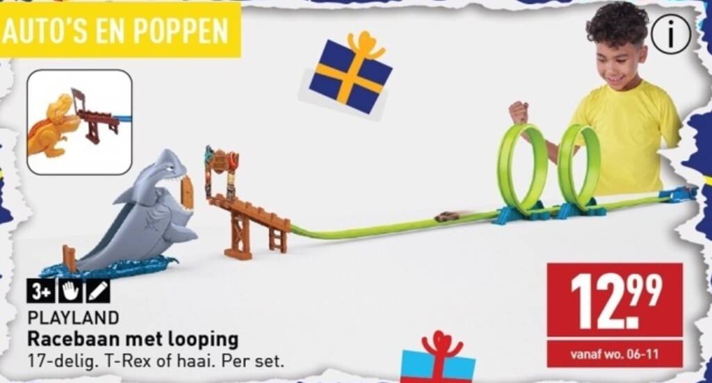 PLAYLAND Racebaan met looping Per set aanbieding bij ALDI