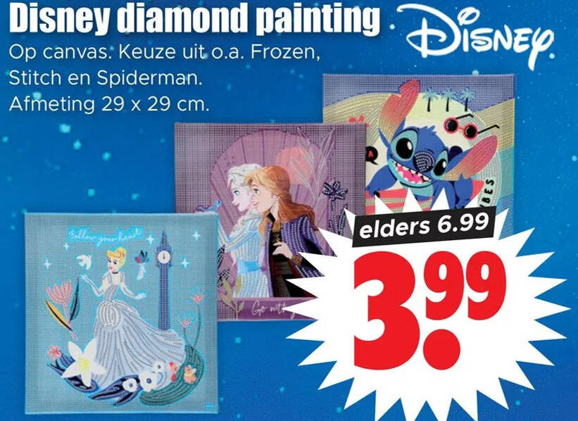Disney diamond painting. aanbieding bij Dirk