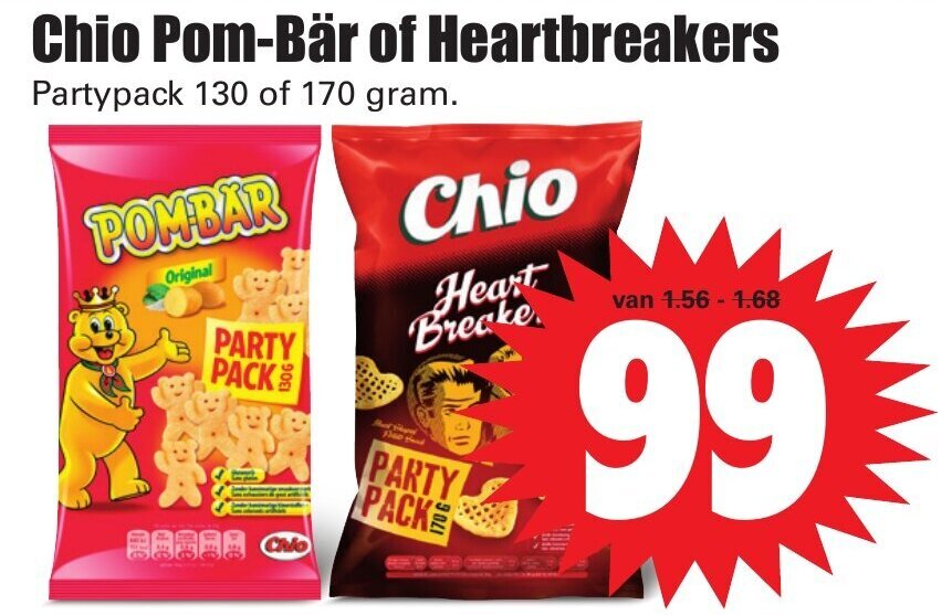 Chio Pom-Bar of Heartbreakers 130-170 aanbieding bij Dirk