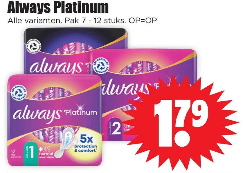 Always Platinum aanbieding bij Dirk