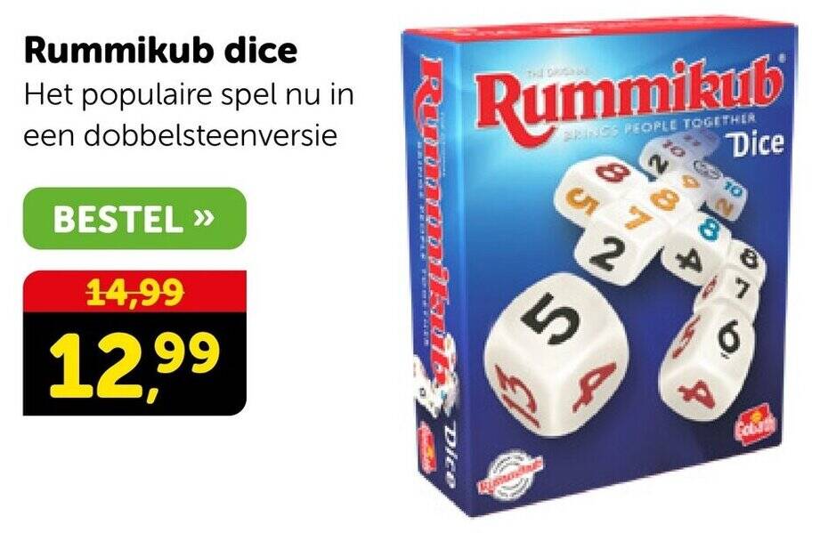 Rummikub dice aanbieding bij Boekenvoordeel