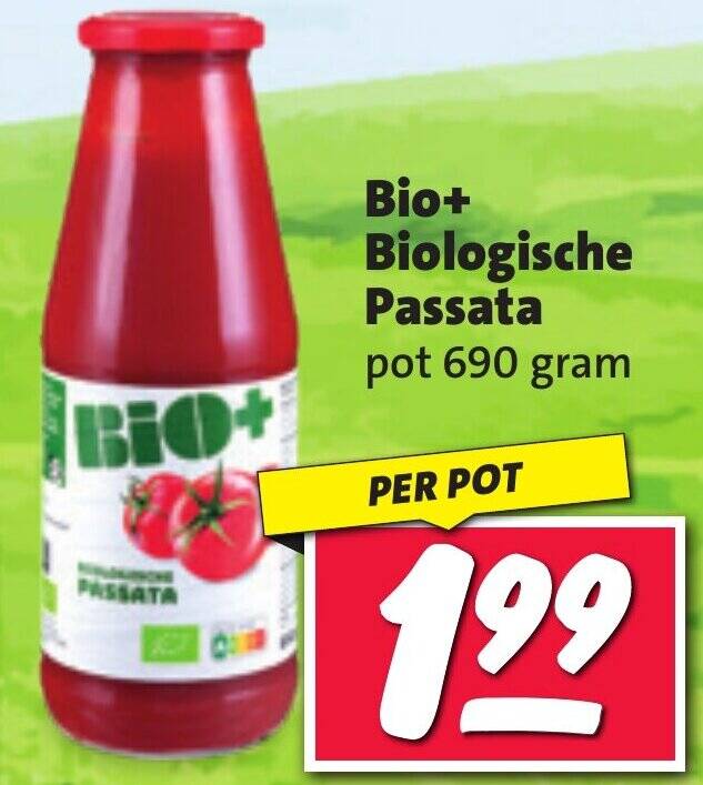 Bio+ biologische passata 690 gram aanbieding bij Nettorama
