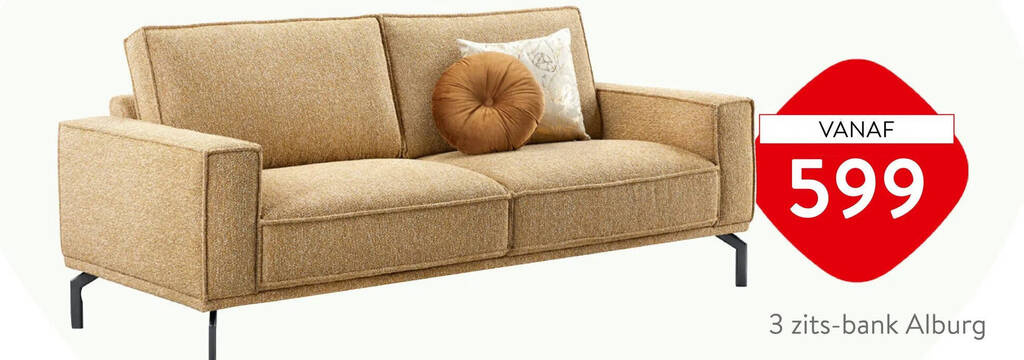 3 zits-bank Alburg aanbieding bij Profijt Meubel