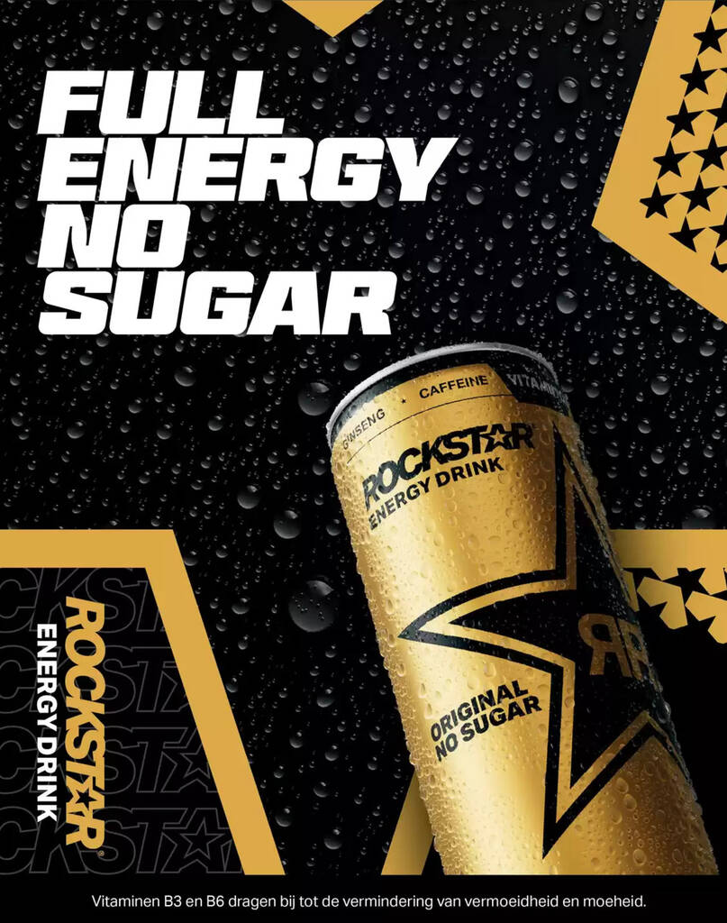 Rockstar energy drink aanbieding bij Dekamarkt