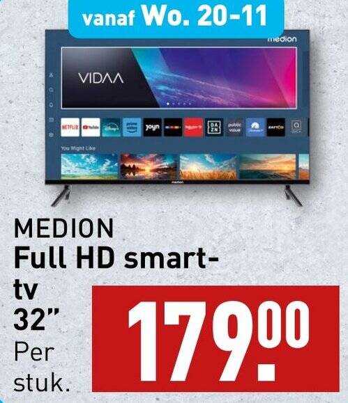MEDION Full HD smart-tv 32 inch aanbieding bij ALDI