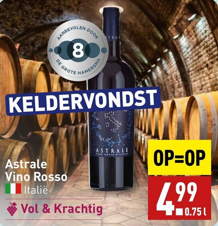 Astrale Vino Rosso 0,75 l aanbieding bij ALDI